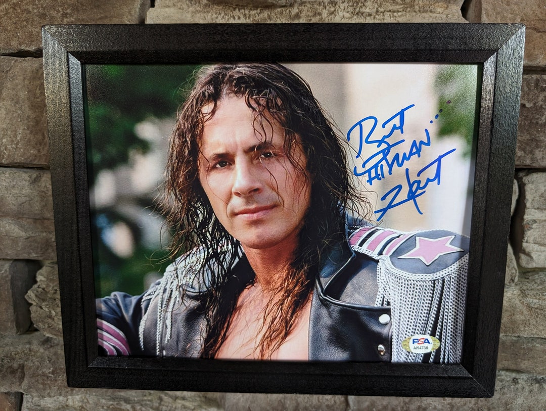 Autographed Bret Hart 8x10 Inch Framed Photo With Certificate of ...