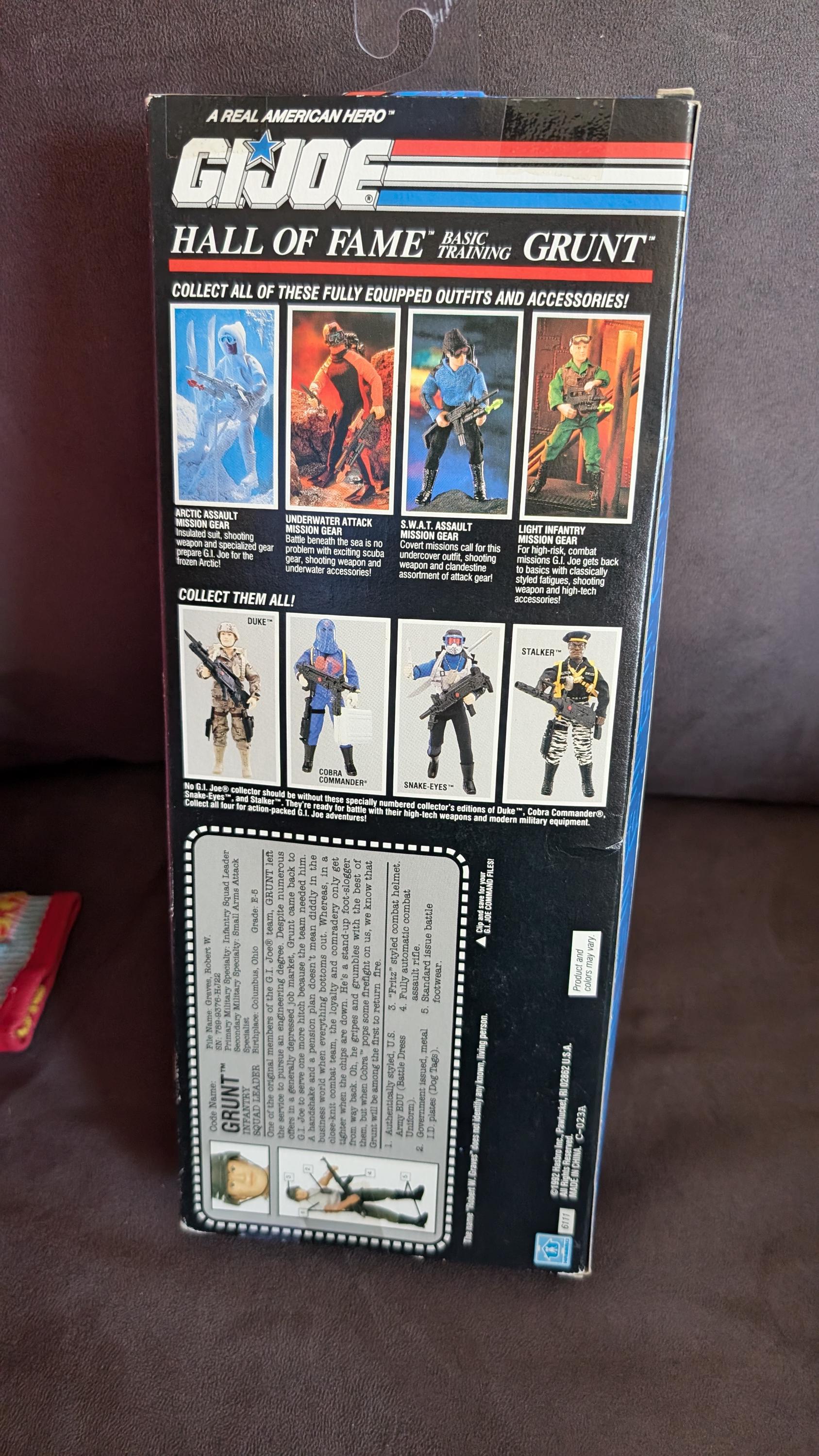 Vintage 1992 Hasbro GI Joe Hall of Fame Basic Training Grunt Collectors Edition Doll in Original ...