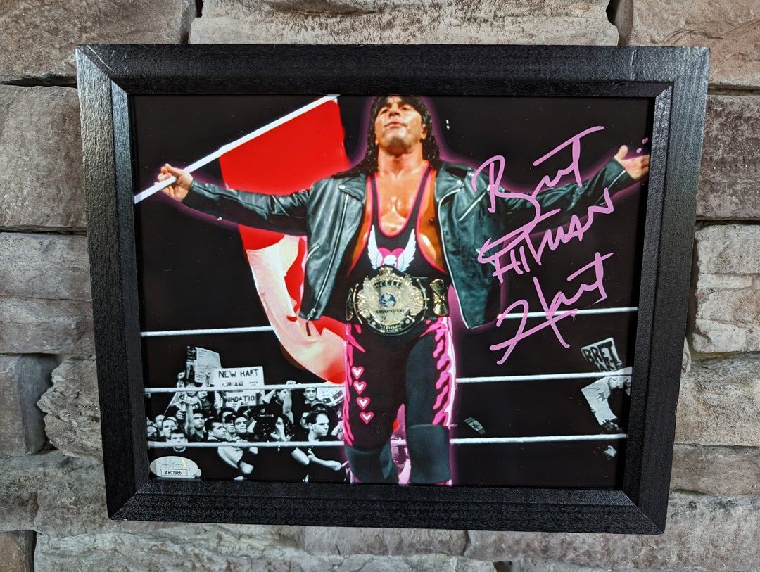 Autographed Bret Hart 8x10 Inch Framed Photo With Certificate of ...