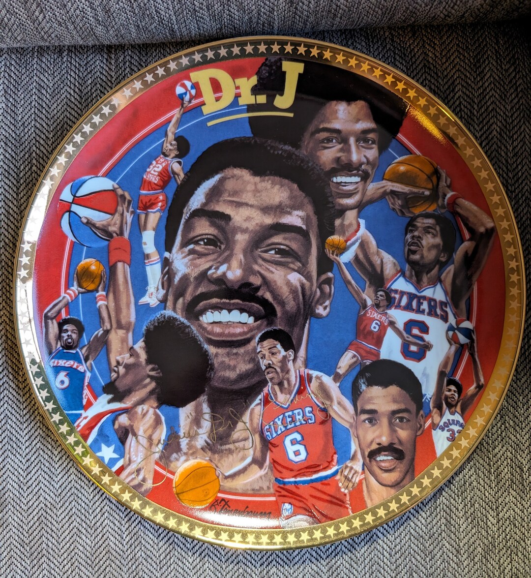 NBA Legend Julius Erving Dr. J Philadelphia 76ers Basketball Sports ...