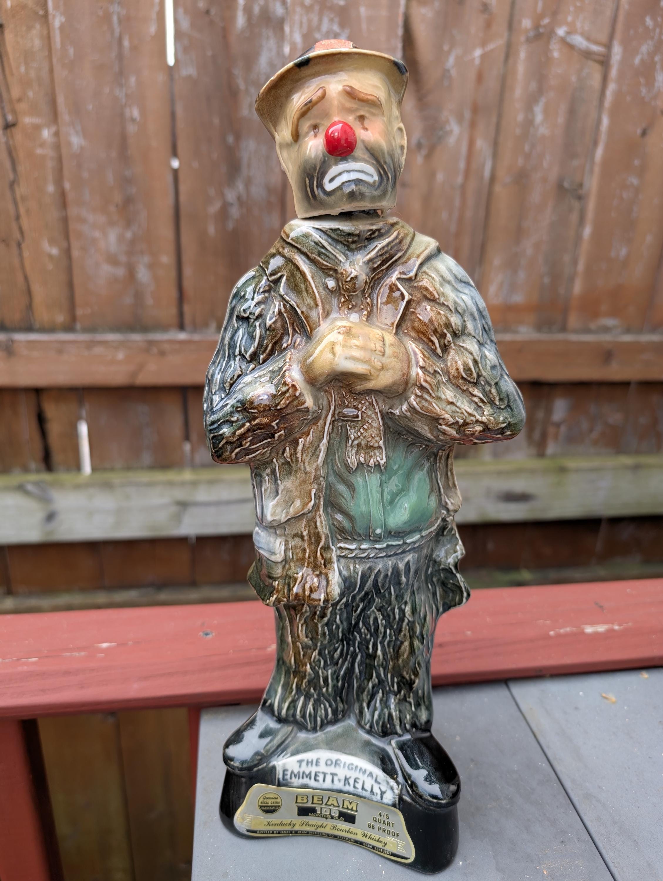 1970s Jim Beam Whiskey the Original Emmett Kelly Clown Decanter. - Etsy