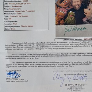Autographed Jim Henson the Muppets Creator and Puppeteer 8x10 Inch ...
