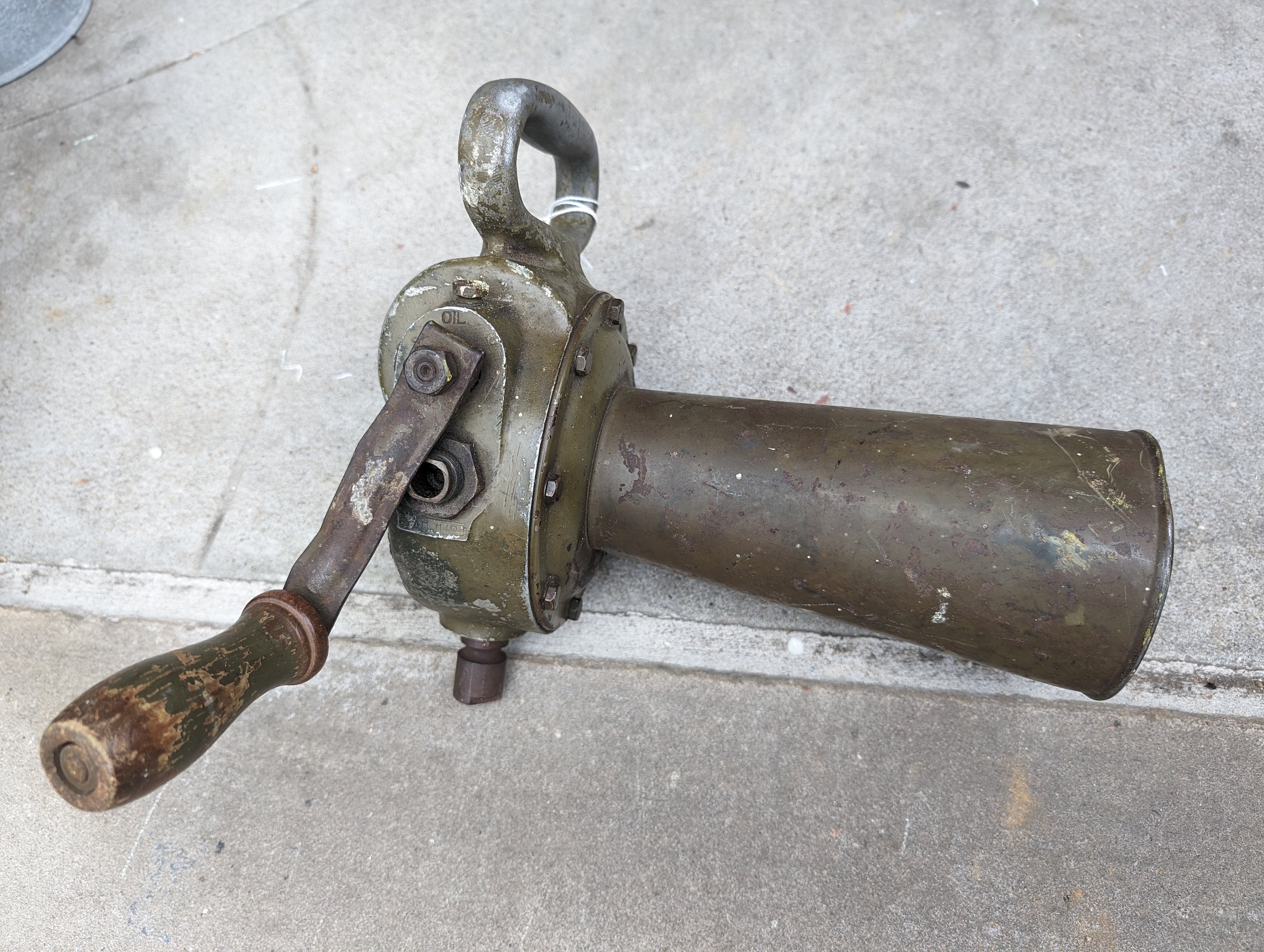 WW1 U.S. Army Chemical Warfare Service Stewart Model 749A Hand Crank ...