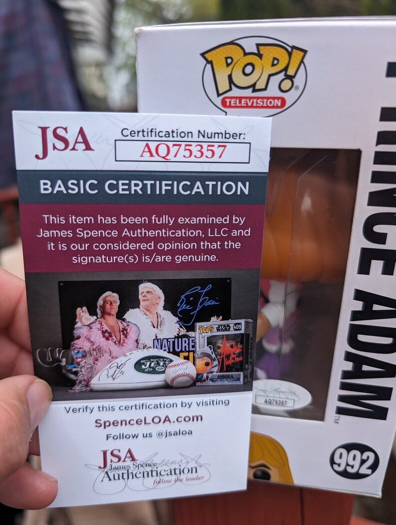 Autographed Tom Cook Masters of the Universe Animator Prince Adam Funko ...