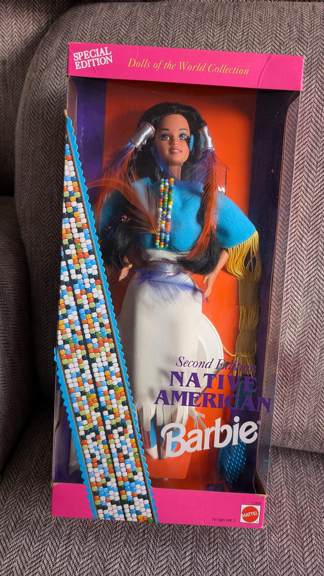 Vintage 1995 Mattel Dolls of the World Native American Barbie Doll in ...