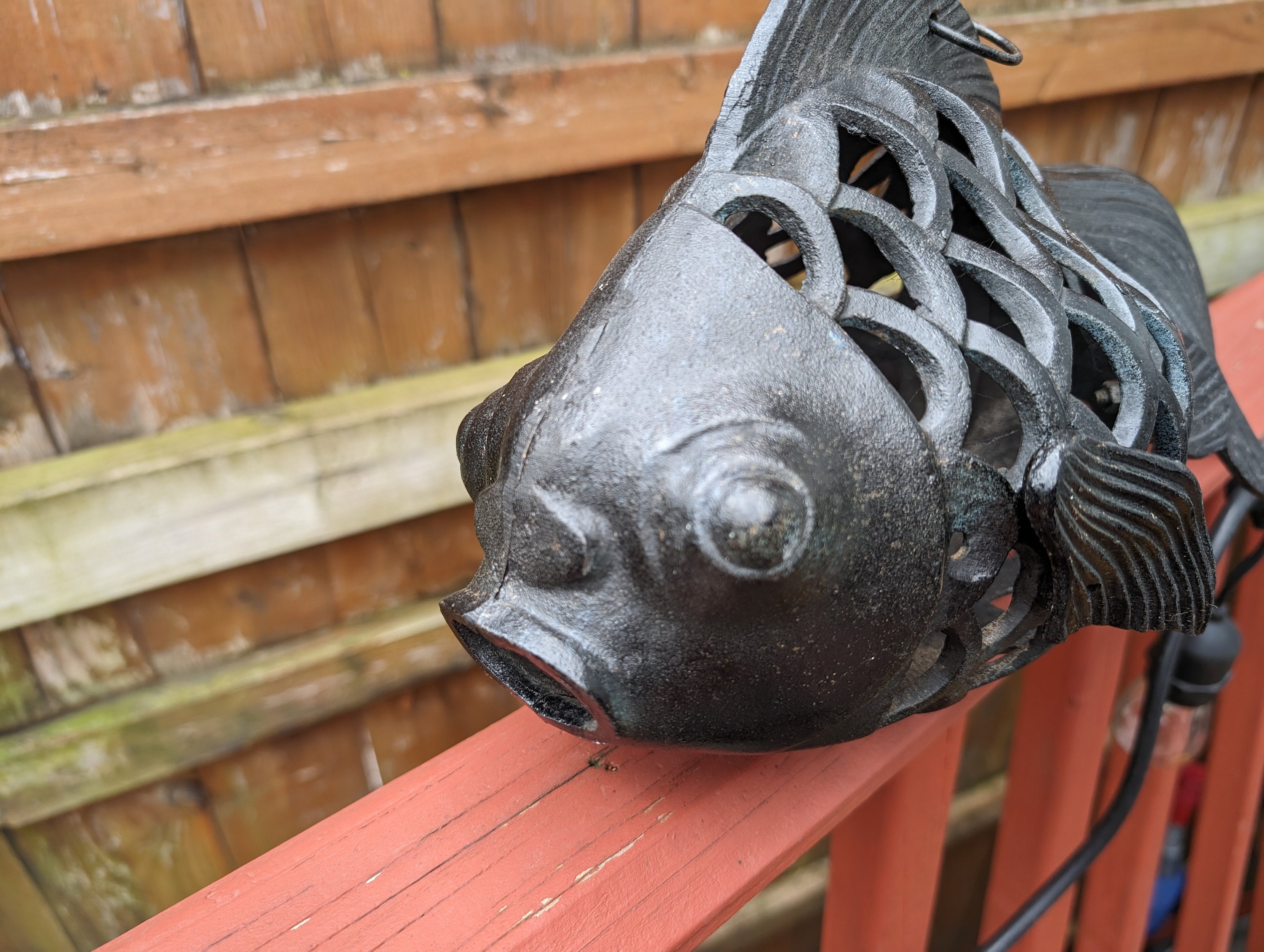 Vintage Cast Iron Goldfish Candle Lantern - Etsy