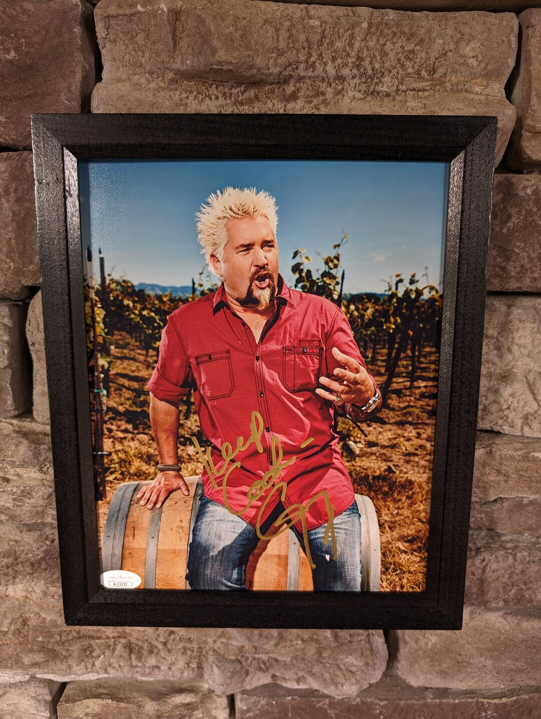 Autographed Guy Fieri Celebrity Chef 8x10 Inch Framed Photo With ...