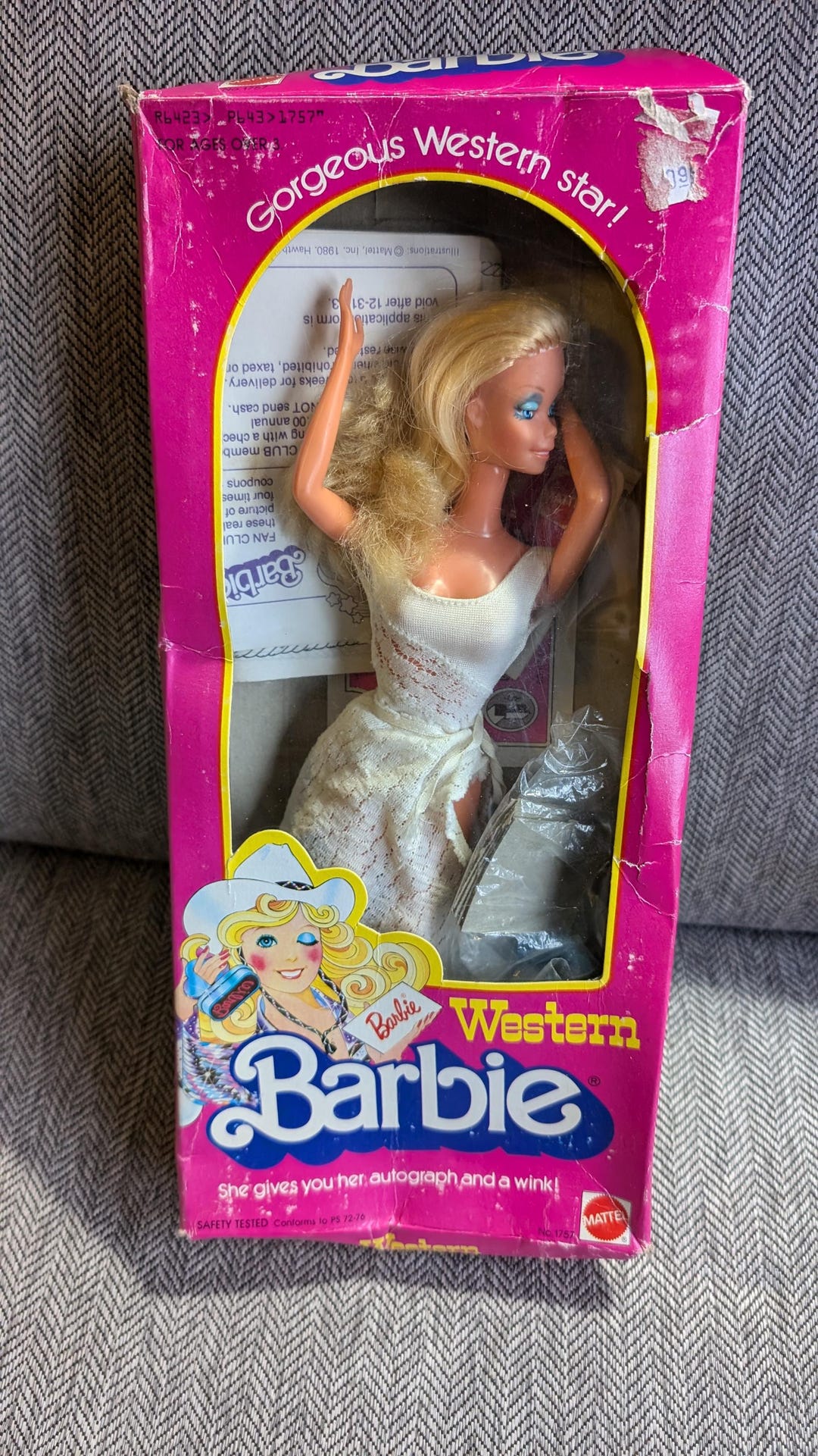 Vintage 1980 Mattel Barbie Gorgeous Western Star Western Barbie Doll in ...