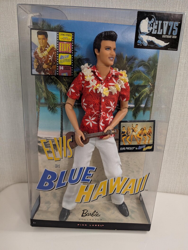 Vintage Elvis Presley Blue Hawaii Barbie Doll in Original Box Never Opened. - Etsy