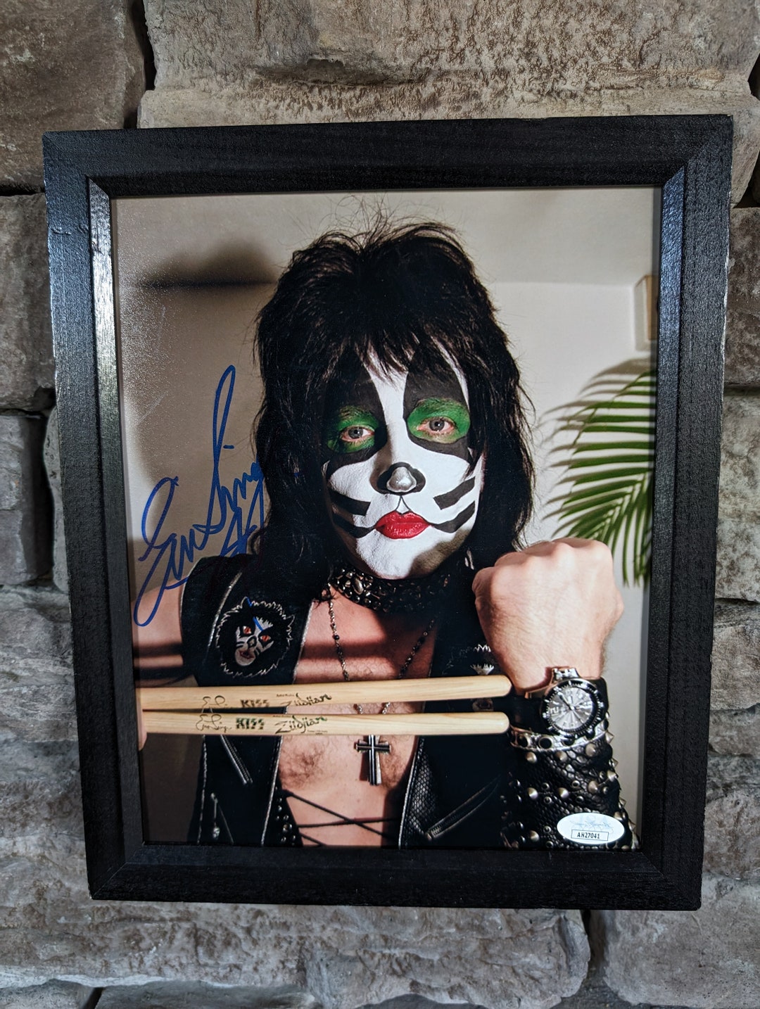Autographed Eric Singer Kiss Drummer 8x10 Inch Framed Photo With ...