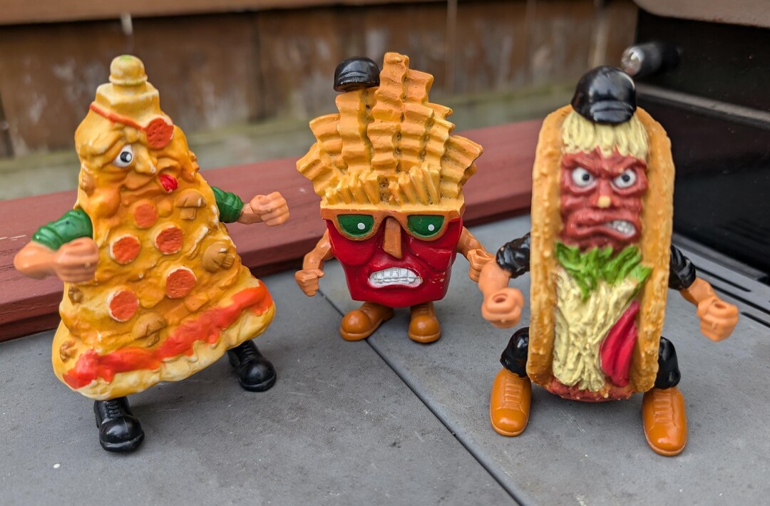 Vintage 1988 Mattel Food Fighters Set of Three Figures Taco Terror ...