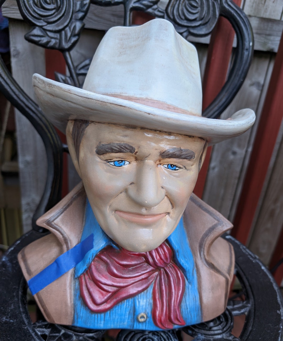 Hand Made Ceramic John Wayne Bust . - Etsy