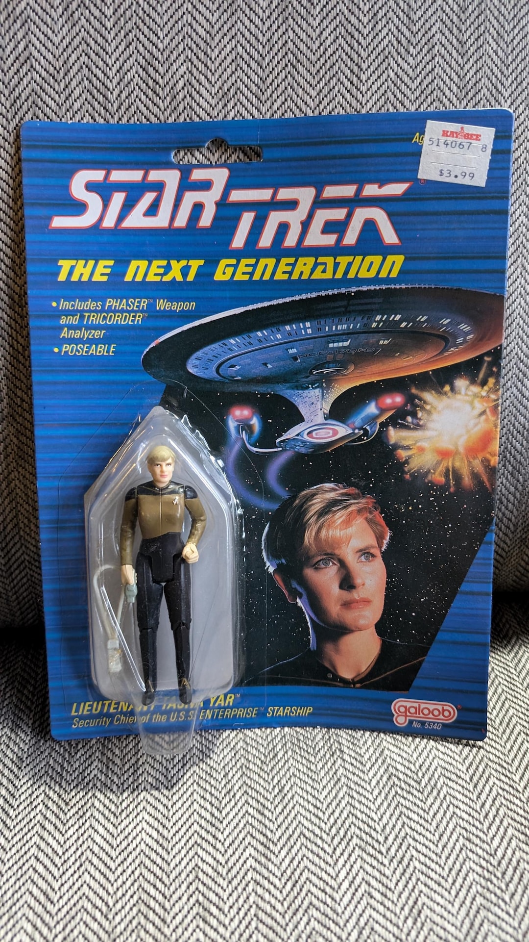 Vintage 1988 Galoob Star Trek Lieutenant Tasha Yar Action Figure in ...