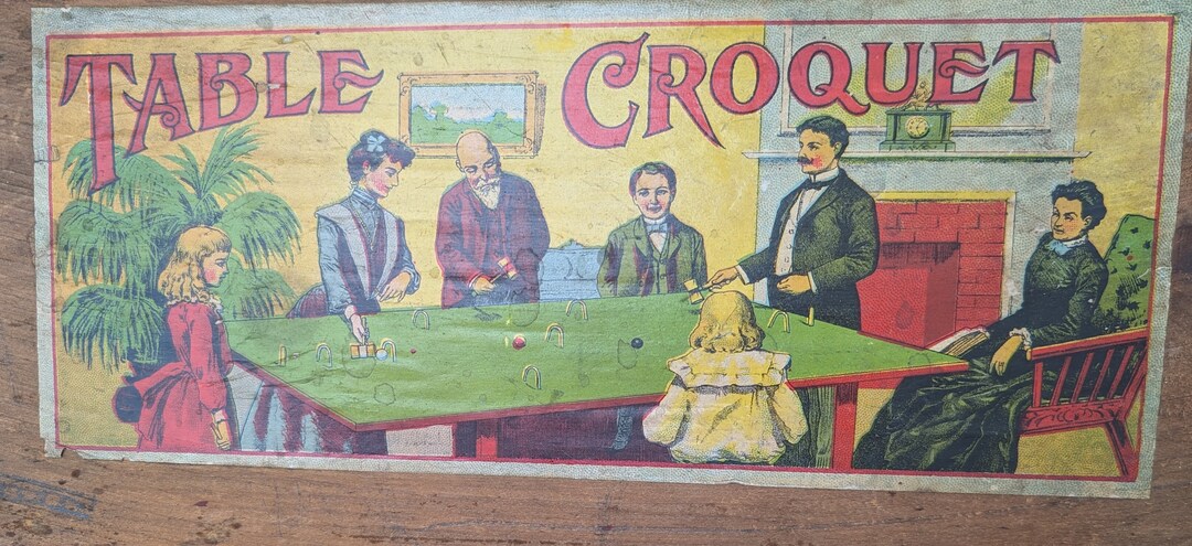 Antique 1880s Table Top Croquet Set in a Wood Box. - Etsy