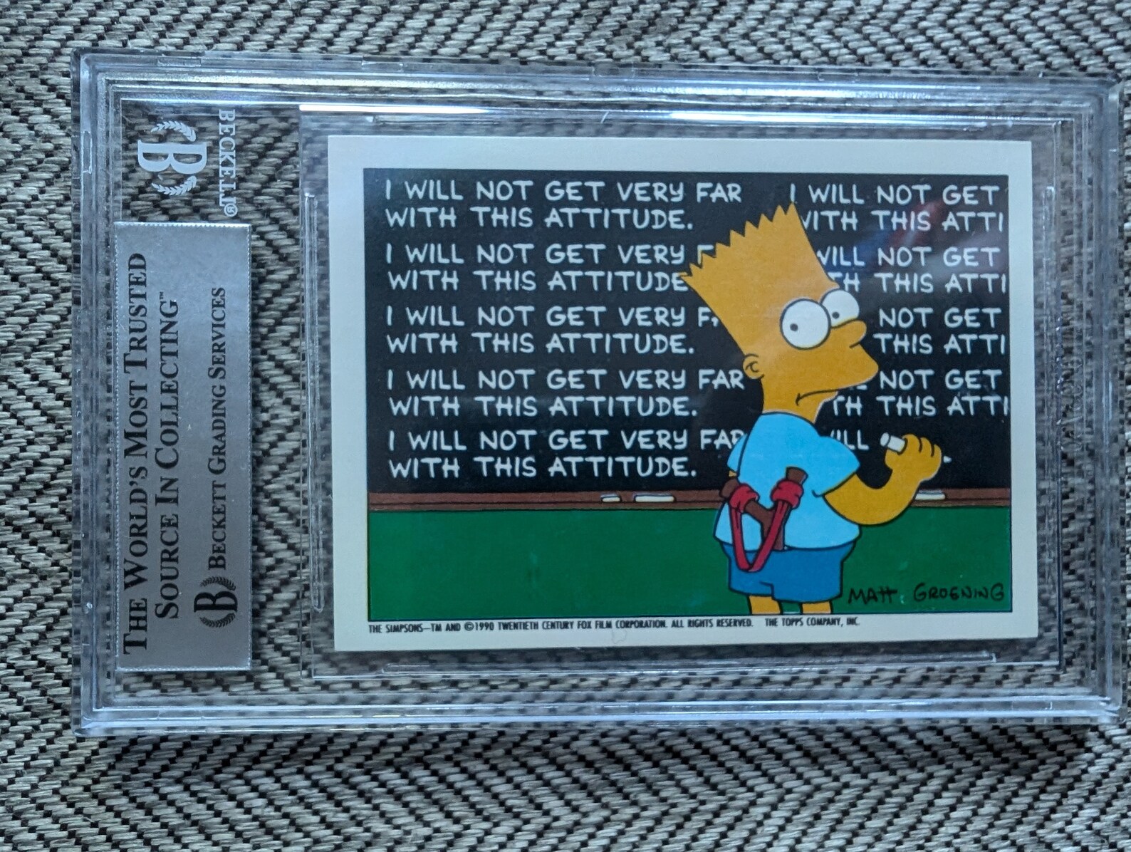 Autographed Nancy Cartwright Voice of Bart Simpson 1990 Topps Sticker ...