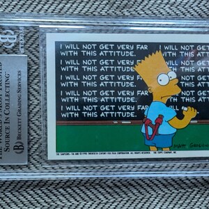 Autographed Nancy Cartwright Voice of Bart Simpson 1990 Topps Sticker ...