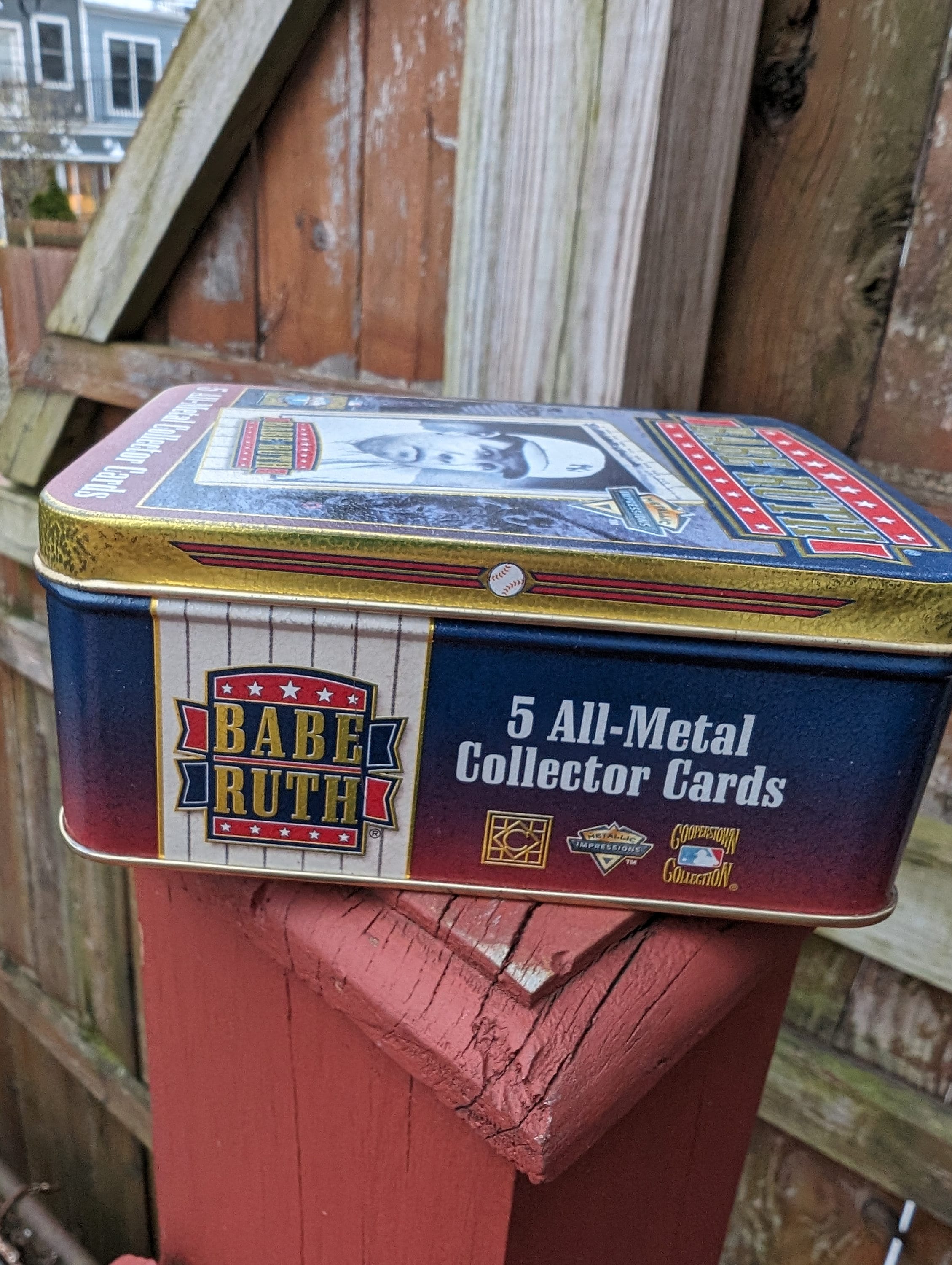 Vintage 1990s Metallic Impressions Babe Ruth 5 Metal Baseball Cards ...