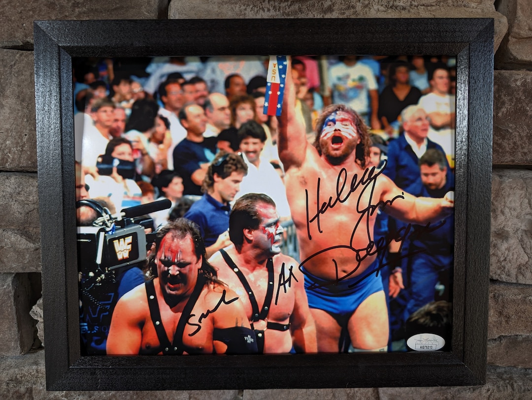 Autographed WWF WWE Tag Team Demolition Ax and Smash and Hacksaw Jim ...