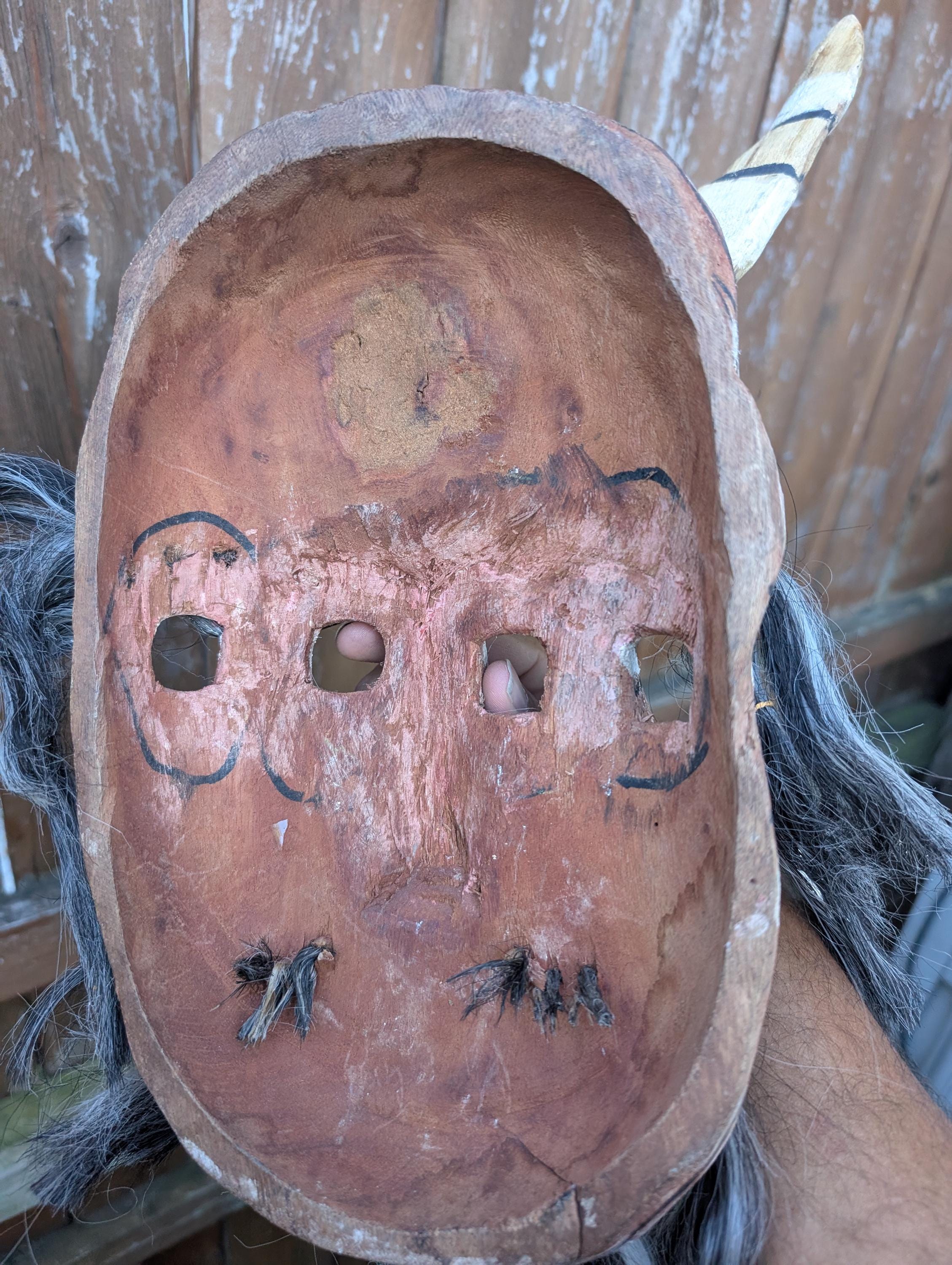 Mexican Folk Art Vintage 4 Eye 3 Nosed Todos Santos Danced Ceremonial ...