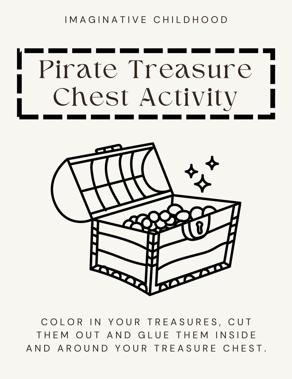 Pirate Treasure Chest Printable Kids Activity | Pirate Party Games ...