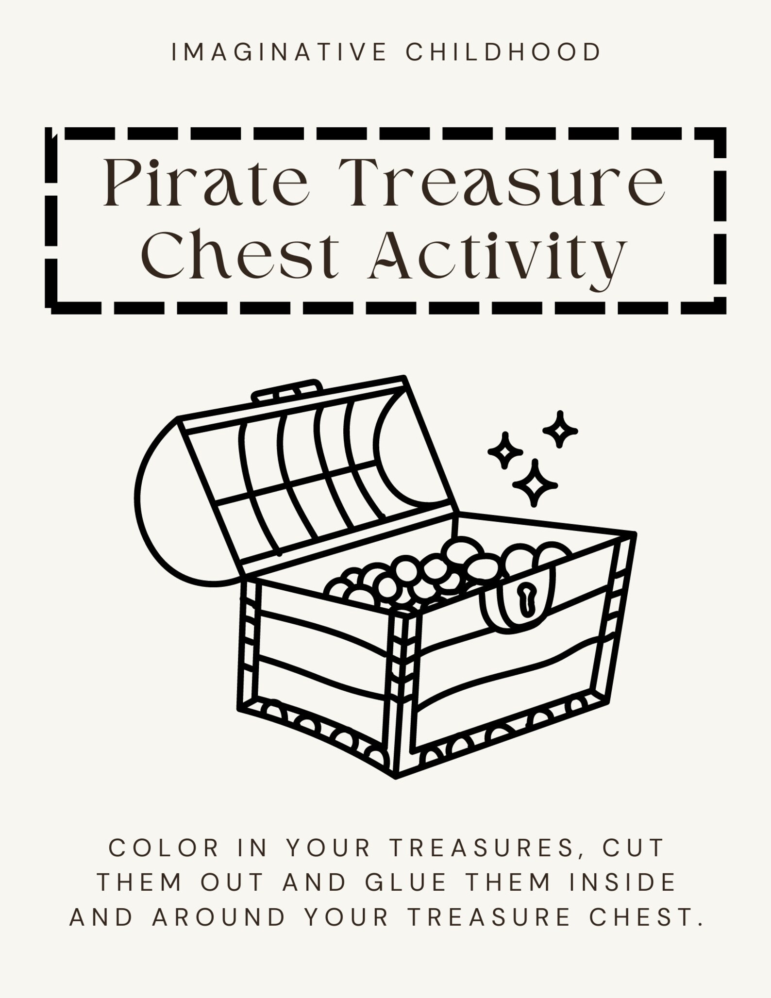 Pirate Treasure Chest Printable Kids Activity | Pirate Party Games ...