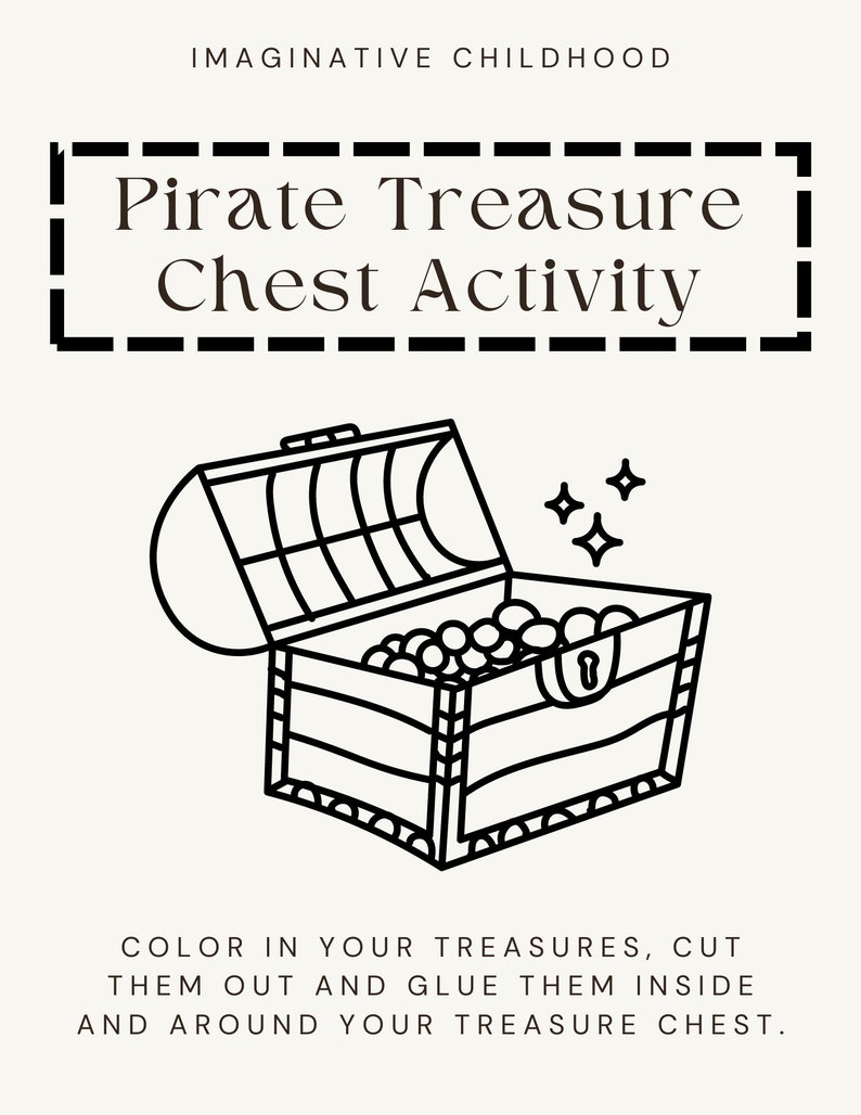 Pirate Treasure Chest Printable Kids Activity | Pirate Party Games ...