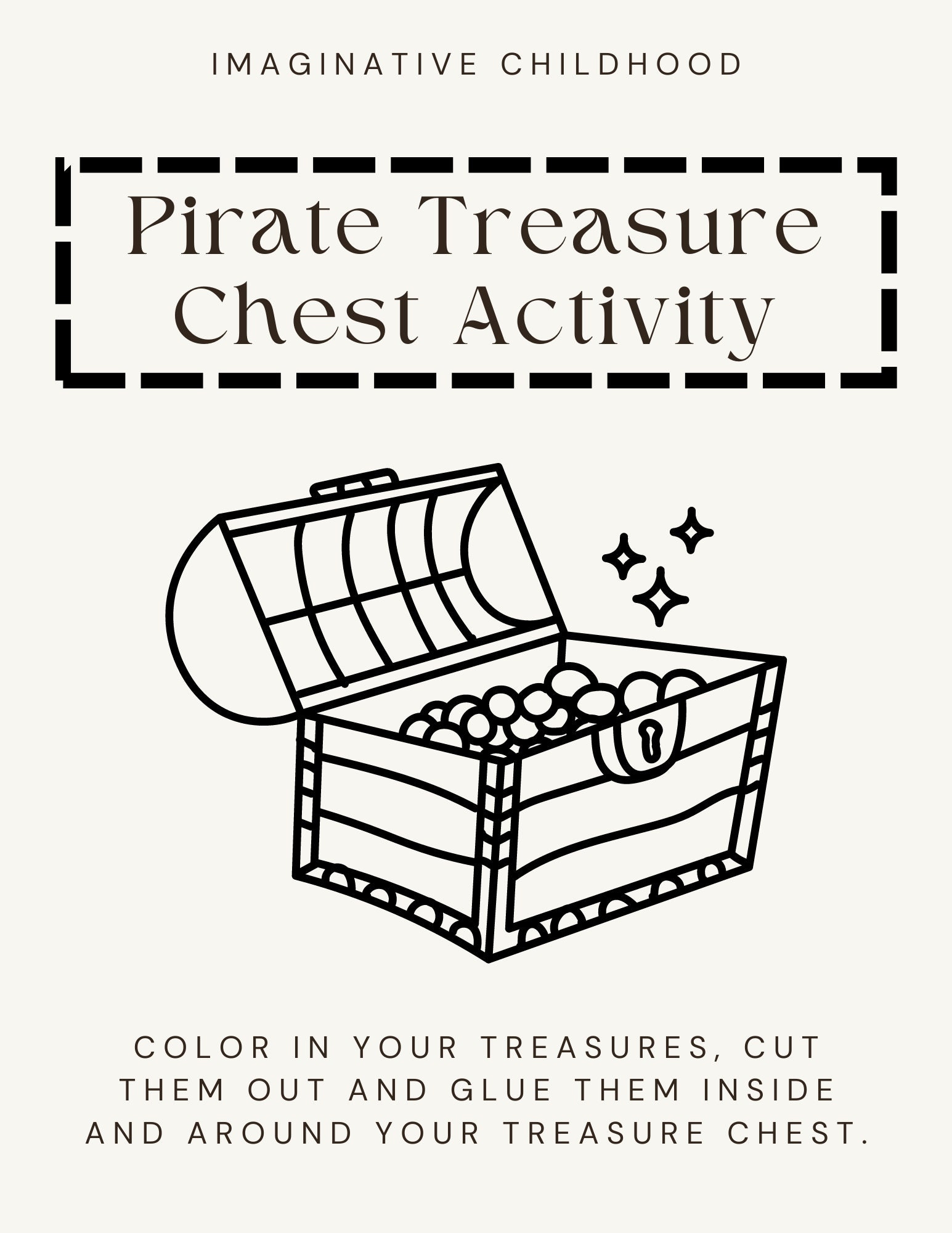 Pirate Treasure Chest Printable Kids Activity | Pirate Party Games ...