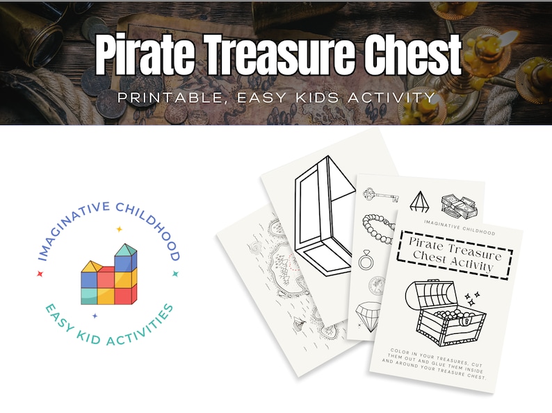 Pirate Treasure Chest Printable Kids Activity | Pirate Party Games ...