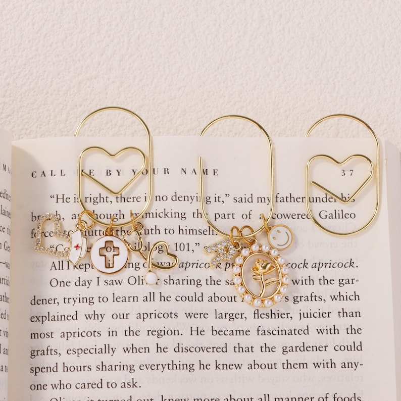 Custom Paper Clip Bookmark, Journal Notebook Planner Charms Accessories ...
