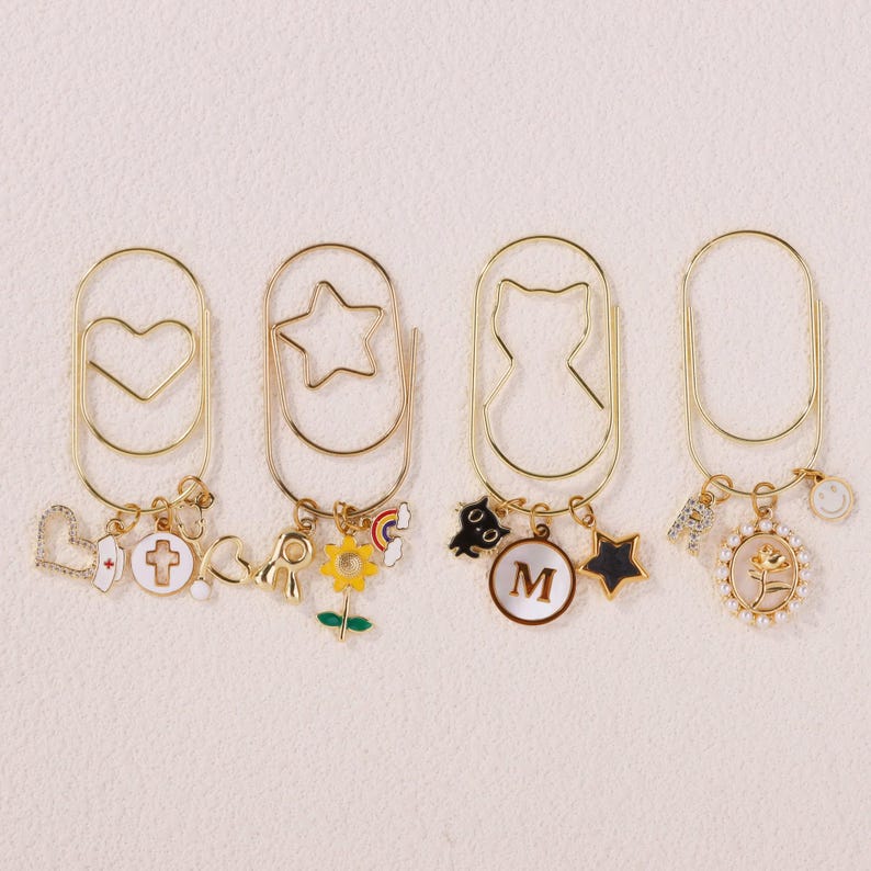 Custom Paper Clip Bookmark, Journal Notebook Planner Charms Accessories ...