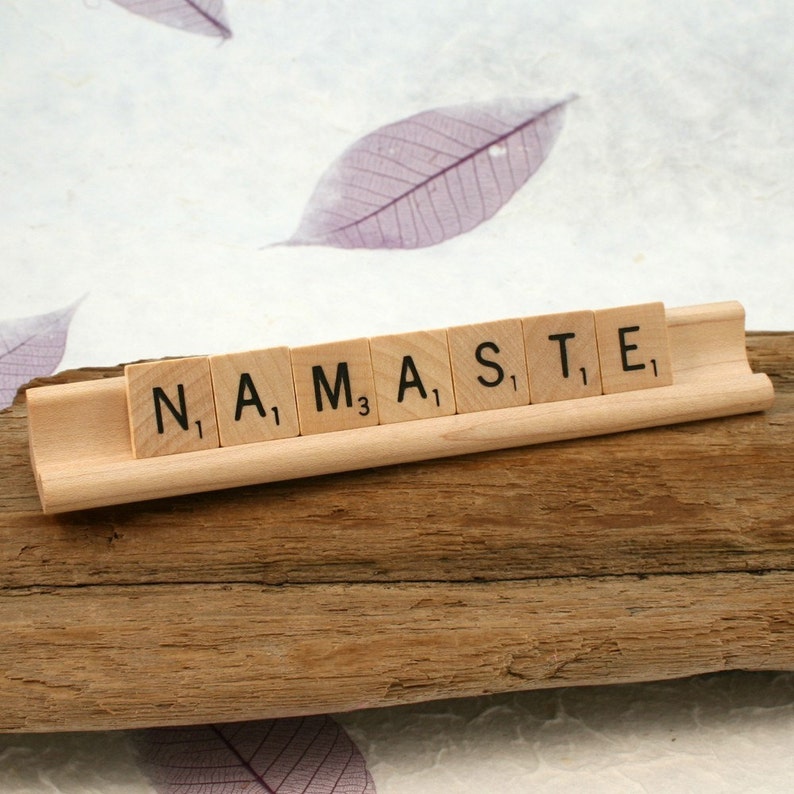 NAMASTE Scrabble Letters Sign RECYCLED - Etsy