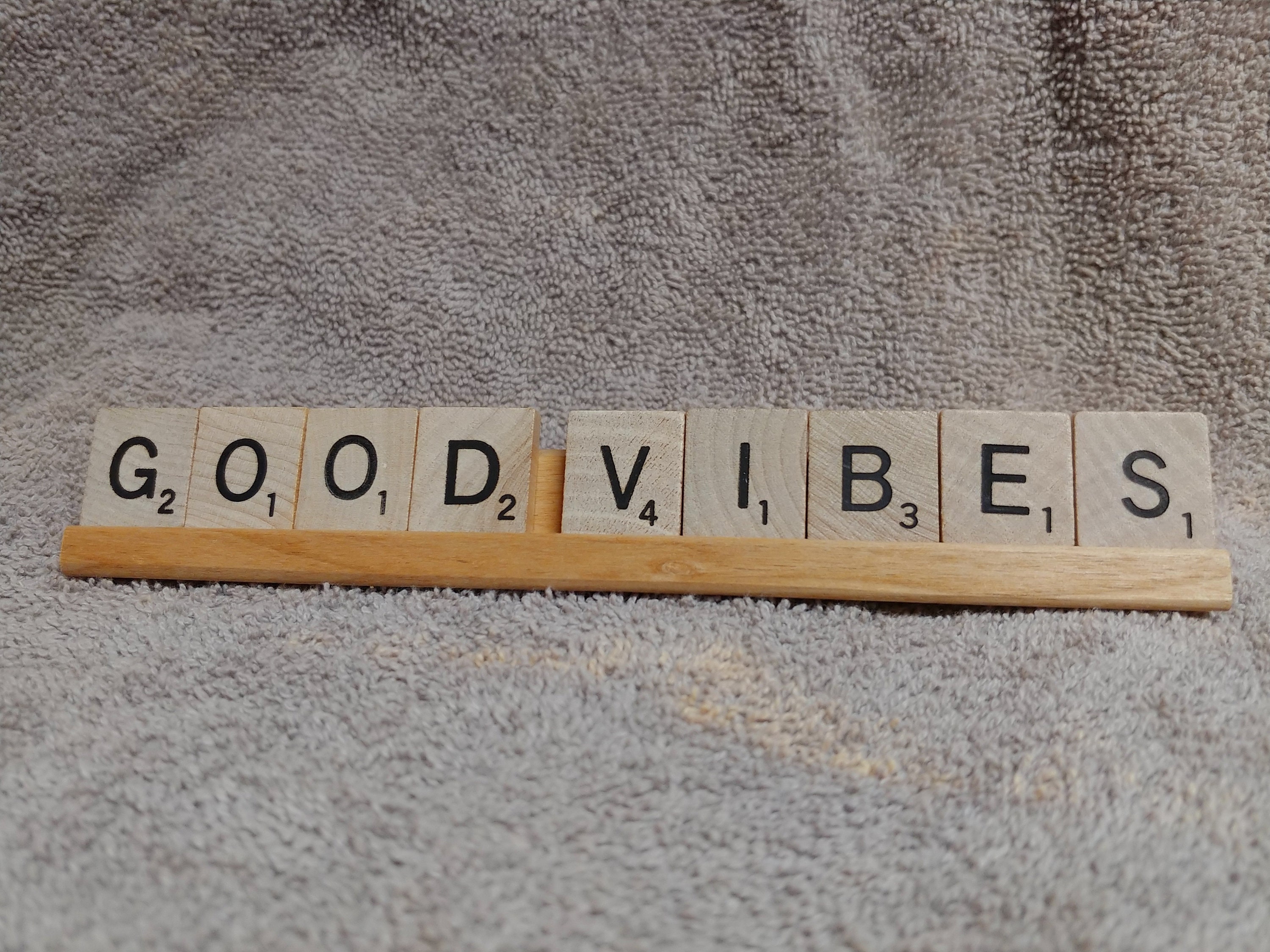BE HAPPY Be You Good Vibes: Scrabble Letters Sign RECYCLED | Etsy