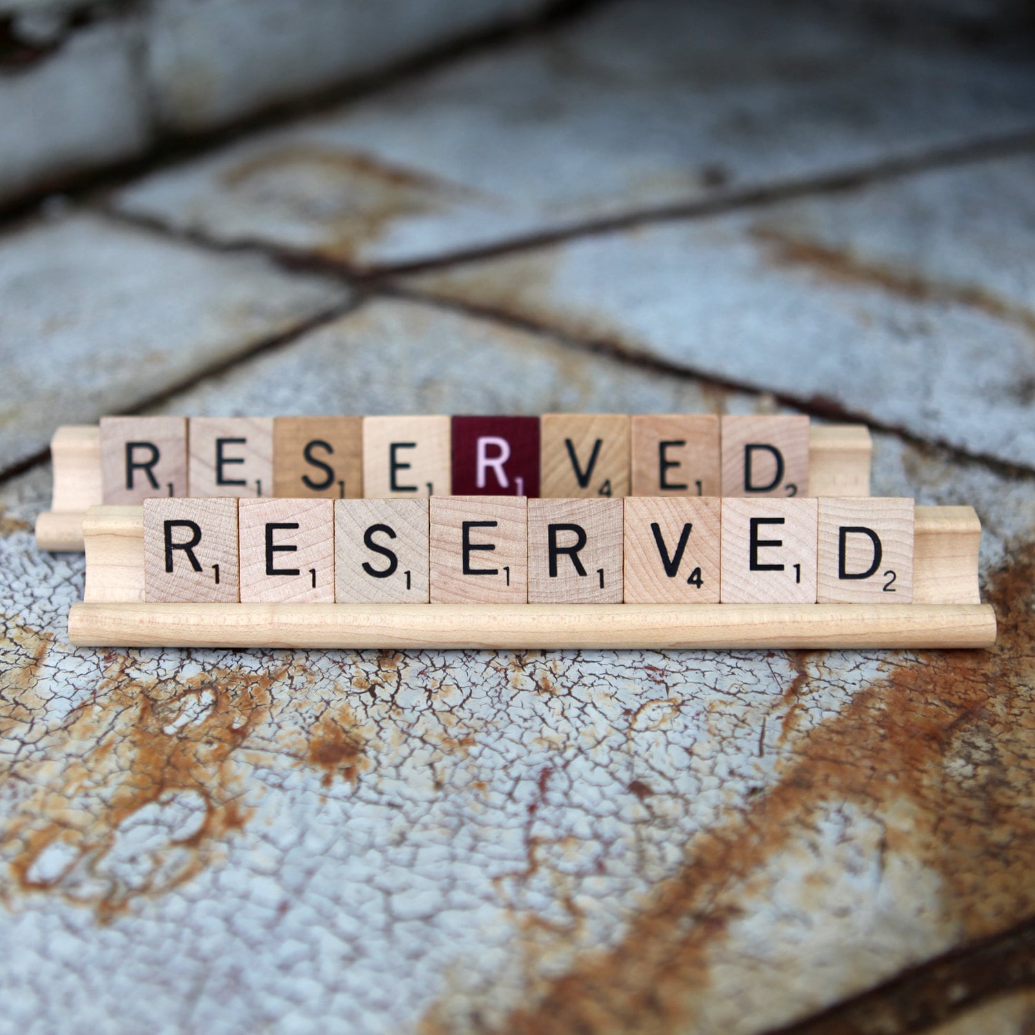 RESERVED Scrabble Letters Sign RECYCLED - Etsy