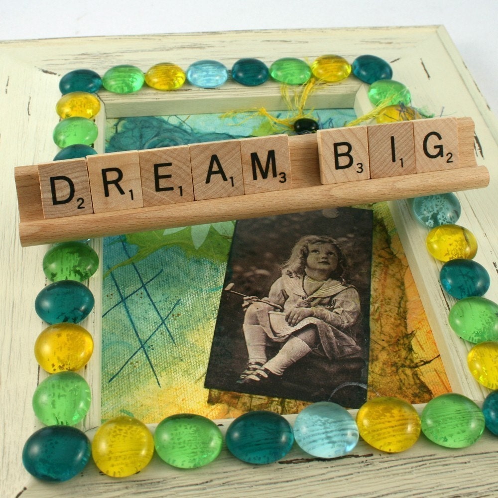 ENJOY LIFE Scrabble Letters Sign | Recycled Eco Friendly | Genuine Game ...