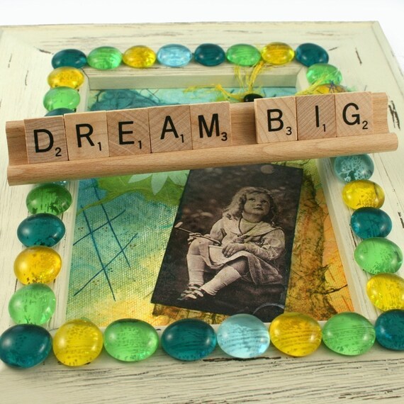 DREAM BIG Scrabble Letters Sign RECYCLED | Etsy
