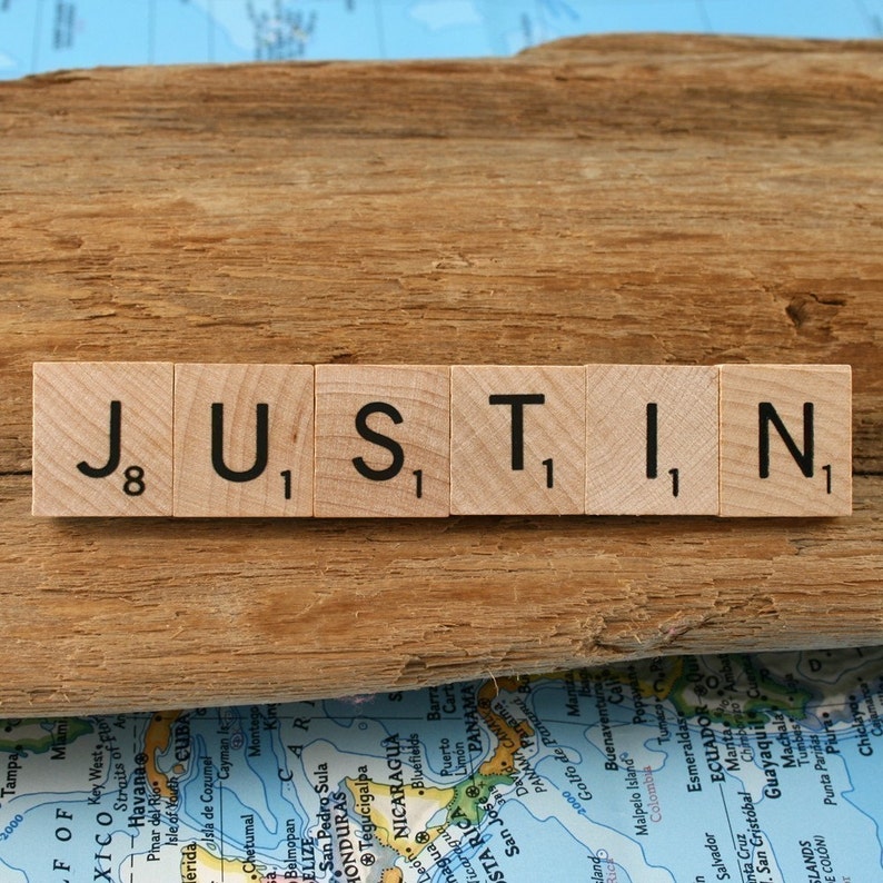 CUSTOM Scrabble Letters Nameplate Placeholder Product Desk Company Sign ...