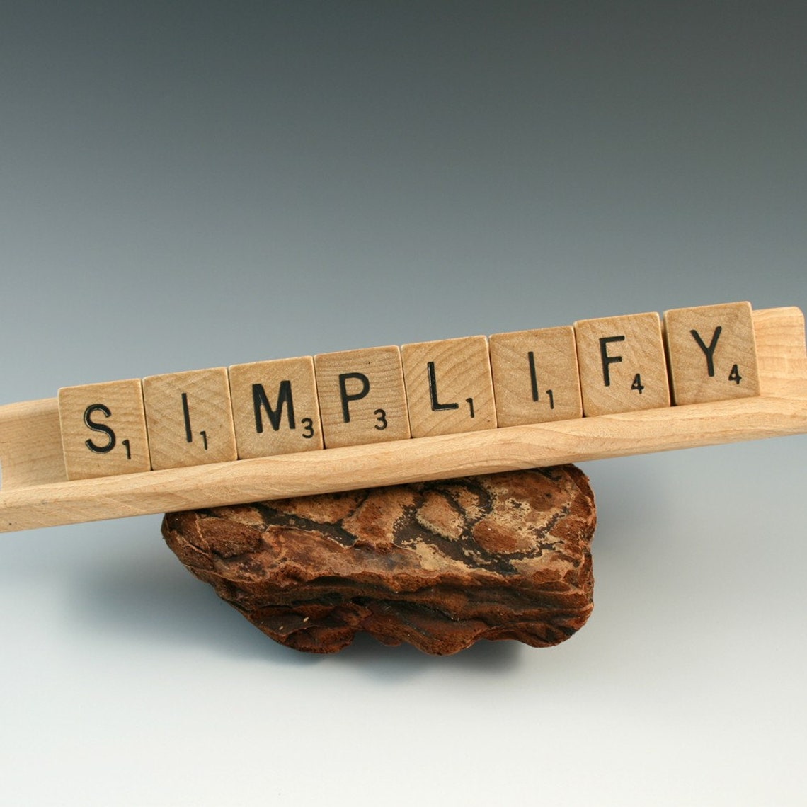 SIMPLIFY Scrabble Letters Sign RECYCLED - Etsy