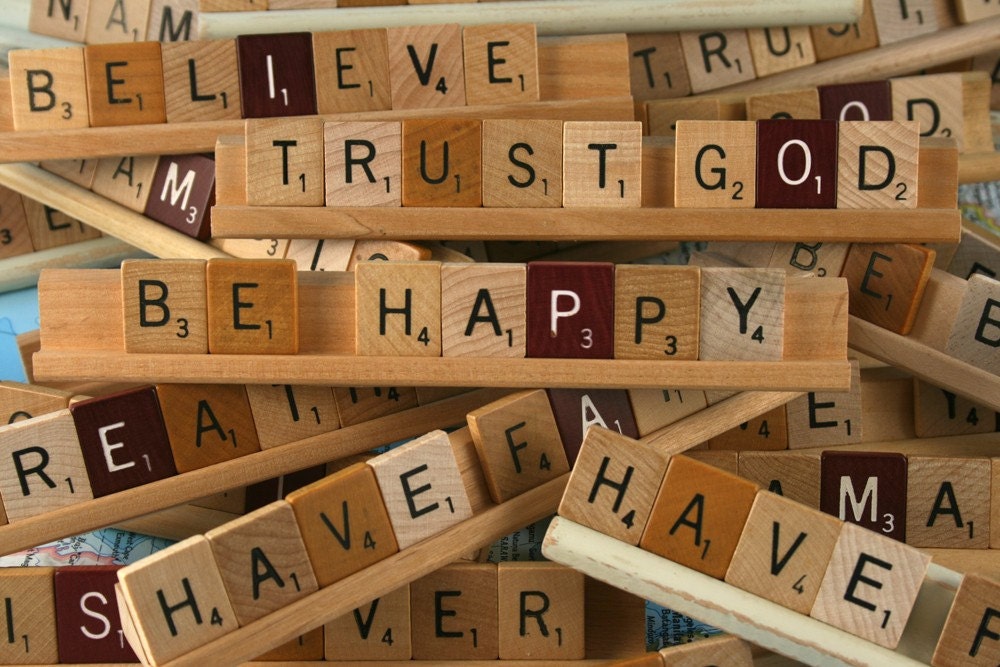 CUSTOM Scrabble Letters Nameplate Placeholder Product Desk Company Sign ...