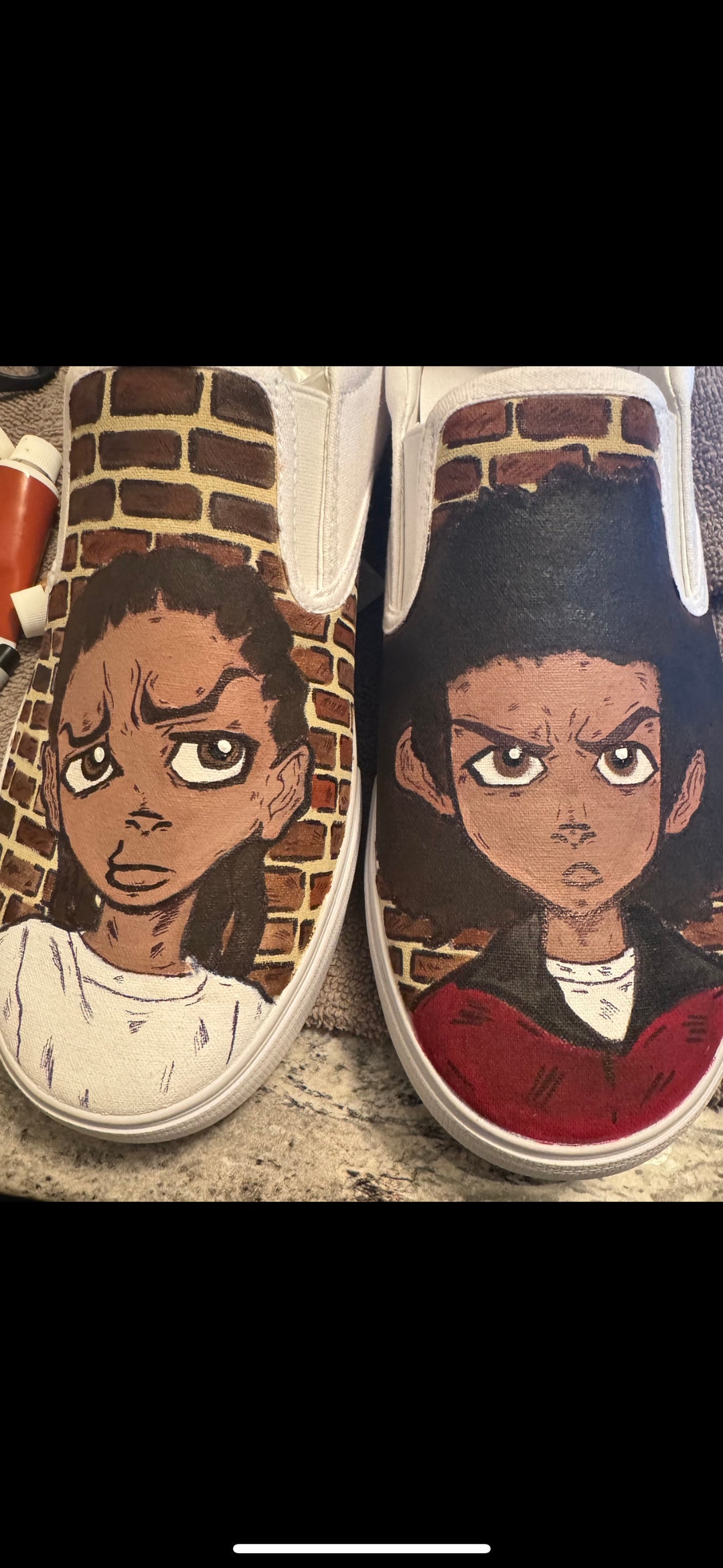 Boondocks Inspired Slip-on Shoes - Etsy