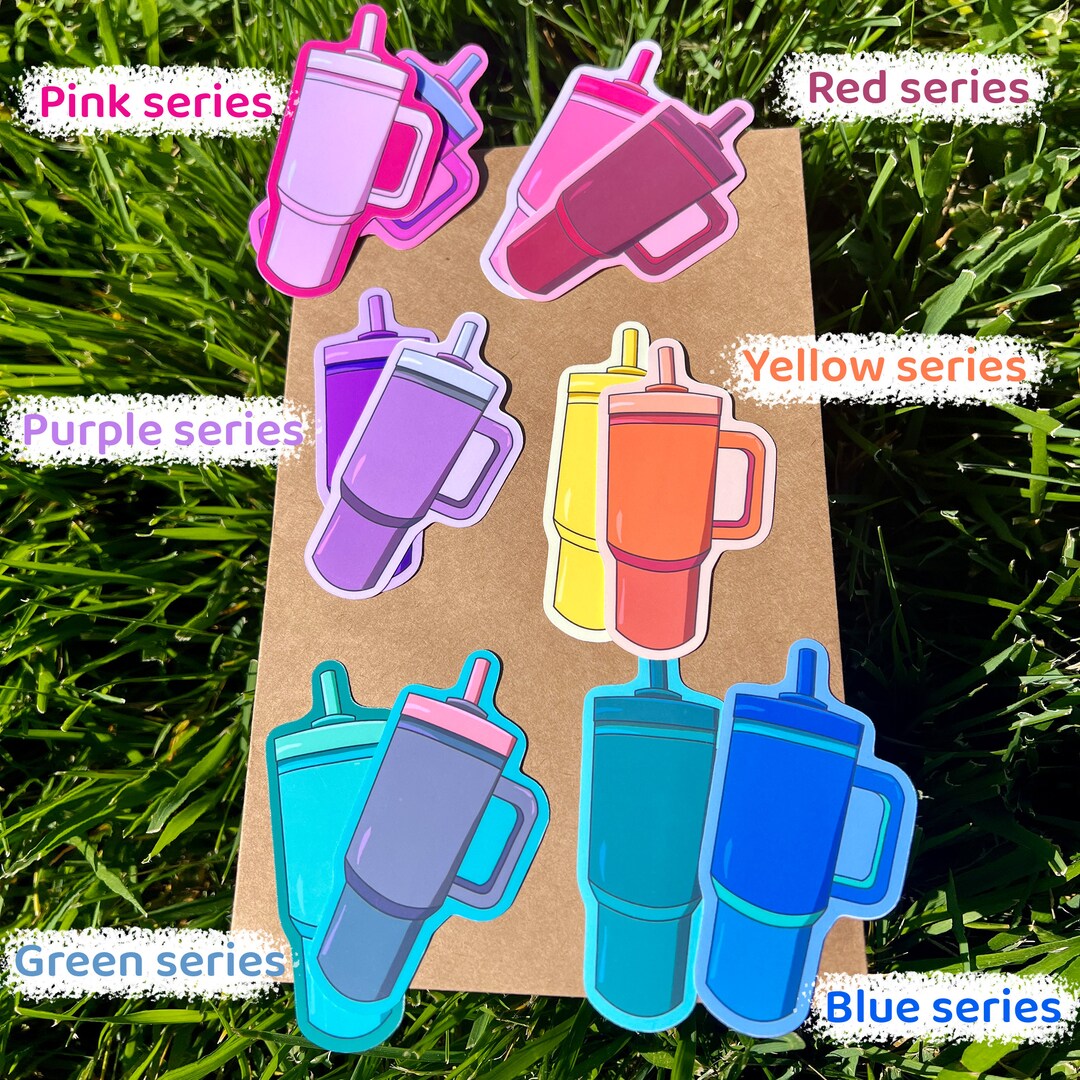 Stanley Cup-shaped Sticker Water Bottle Sticker, Laptop Decal, Colored ...