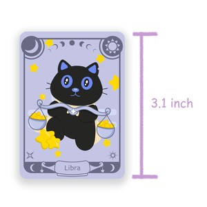 Libra Zodiac Sticker - Holographic Sticker - Cat Sticker - Zodiac ...