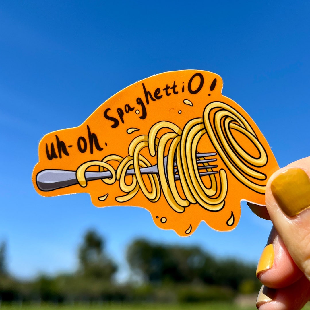 Spaghetti-o Sticker water Proof Water Bottle Sticker, Laptop Decal ...