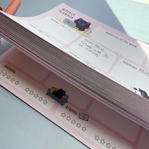 Black Cat Weekly Planner Pad: A5 Desk Organizer With Stickers - Etsy