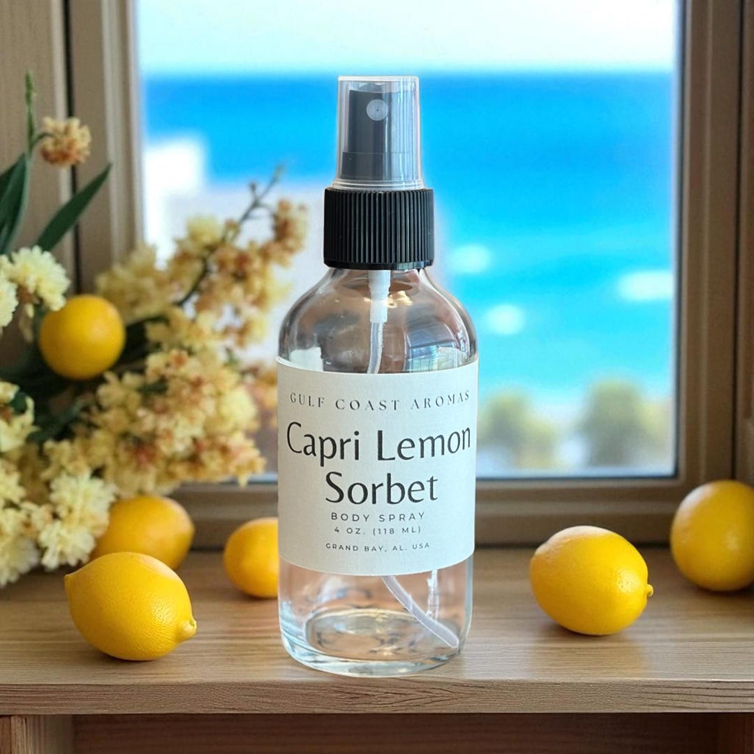Capri Lemon Sorbet Body Spray - Body Mist. Inspired by Kayali’s Capri ...