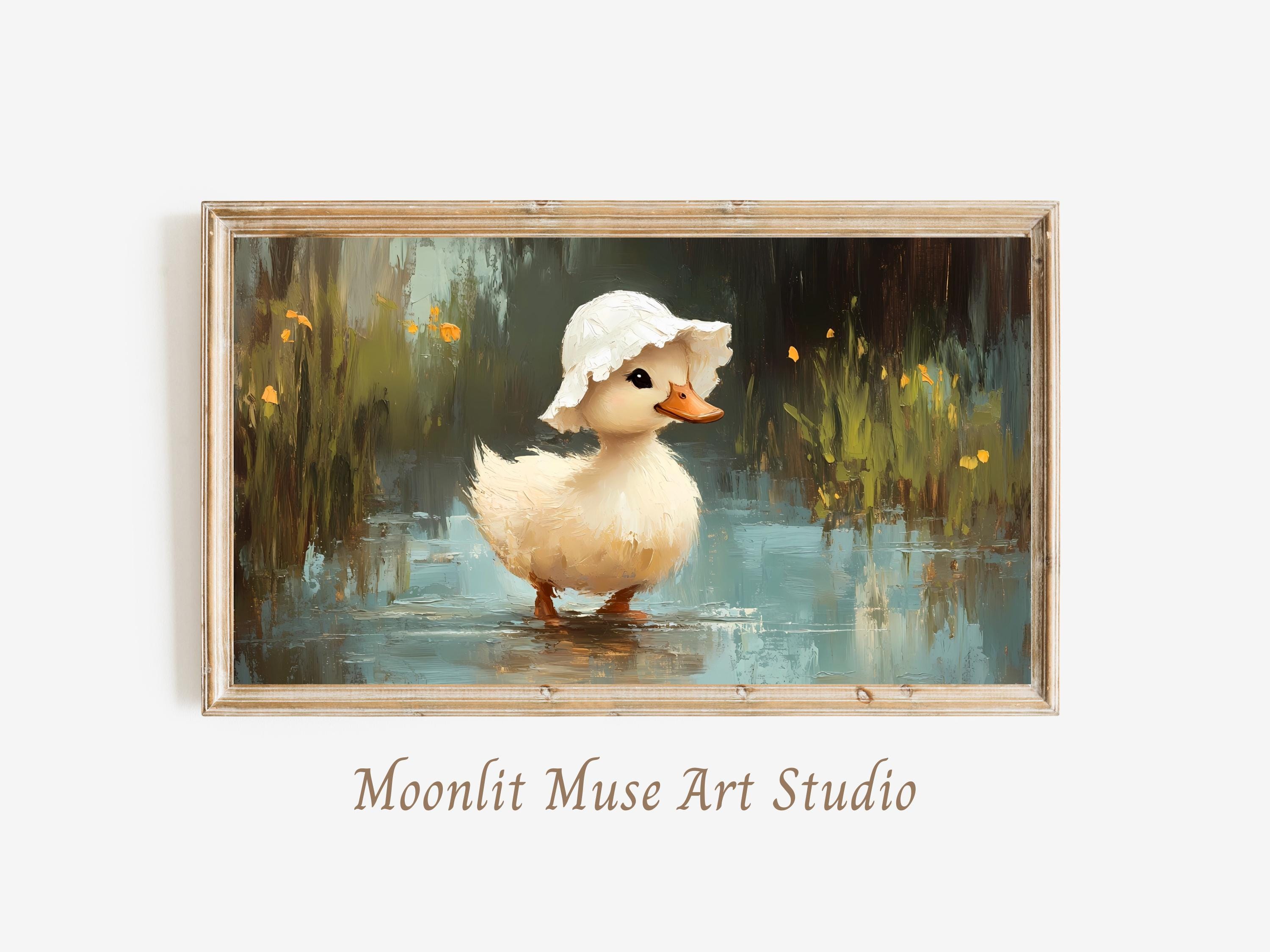 Duckling TV Art: Duck Wearing Bonnet (digital Download) - Etsy