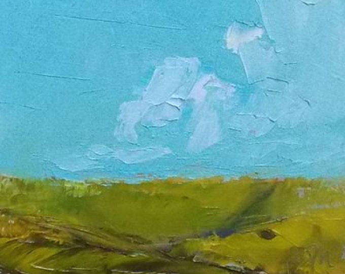 Oil Painting Landscape Painting Blue Sky - Etsy