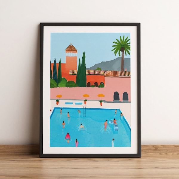 Swimming Pool Art - Etsy