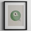 Pink Pool Ball Print, Trendy 8 Ball Wall Art, Retro Hand Drawn Dorm ...