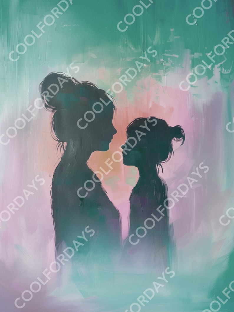 Mothers Day Art Mother Print Mother and Daughter Artwork Mum Gift ...