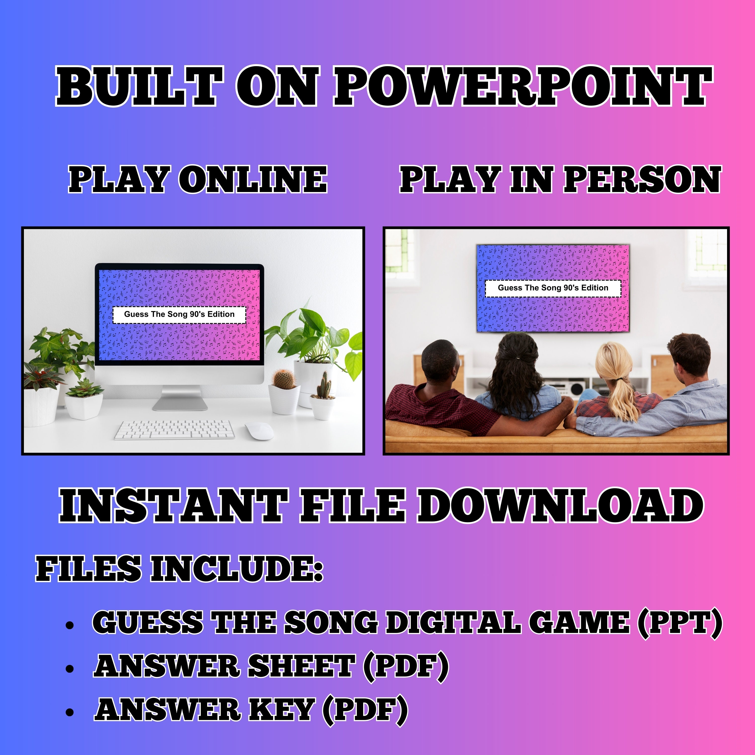 GUESS THE SONG | Digital Song-guessing Game | 50 Clips | Play Online or ...